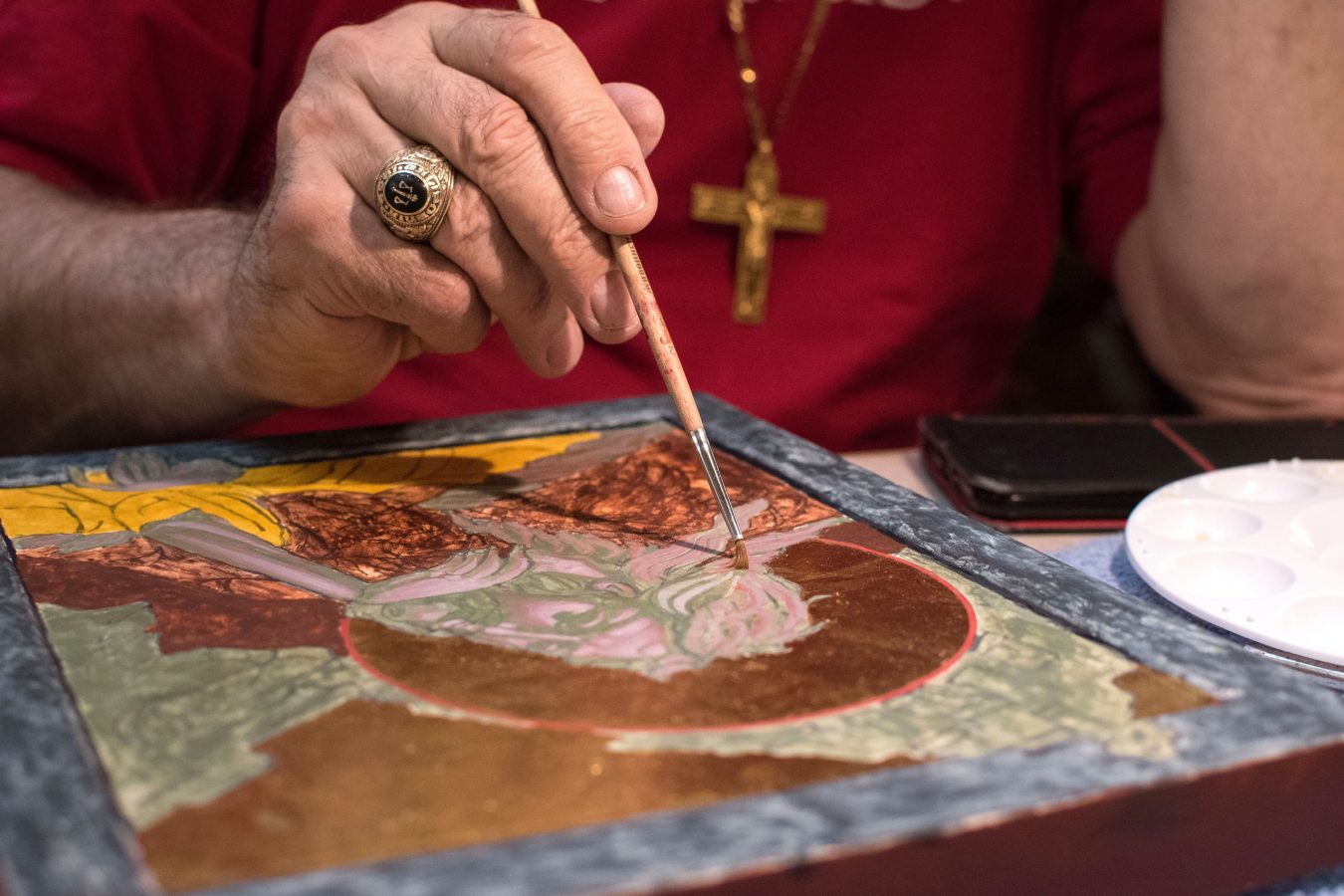 In icon painting classes, an ancient art still attracts new believers