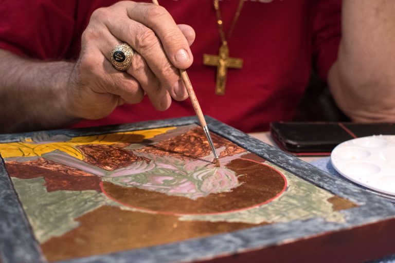 In icon painting classes, an ancient art still attracts new believers