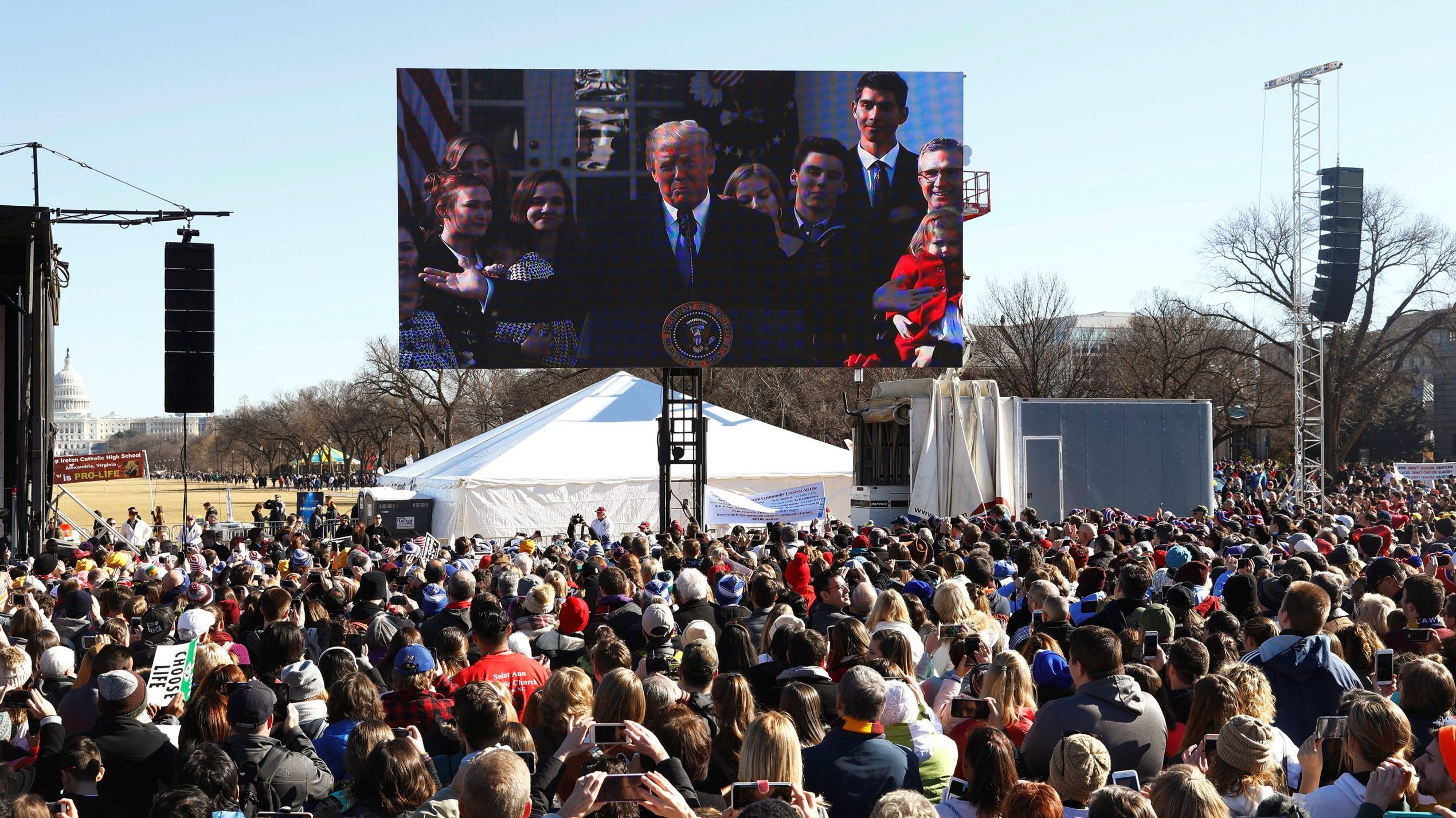 Marchers 'deeply honored' Trump to address pro-life crowd in person