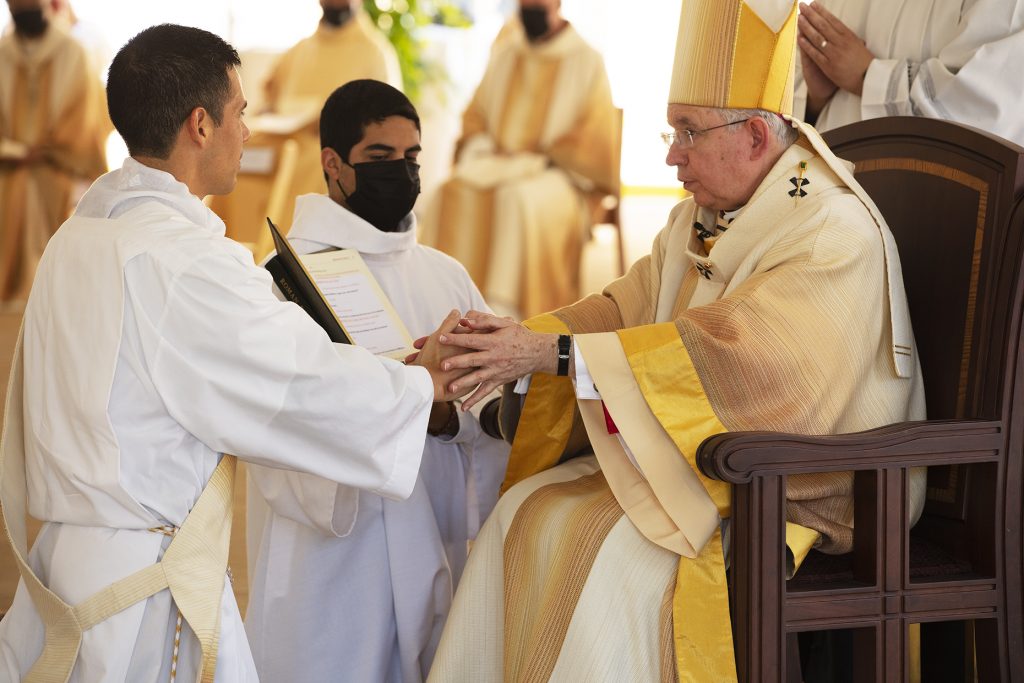Eight LA priests ordained in ‘historic’ liturgy pushed outdoors by pandemic