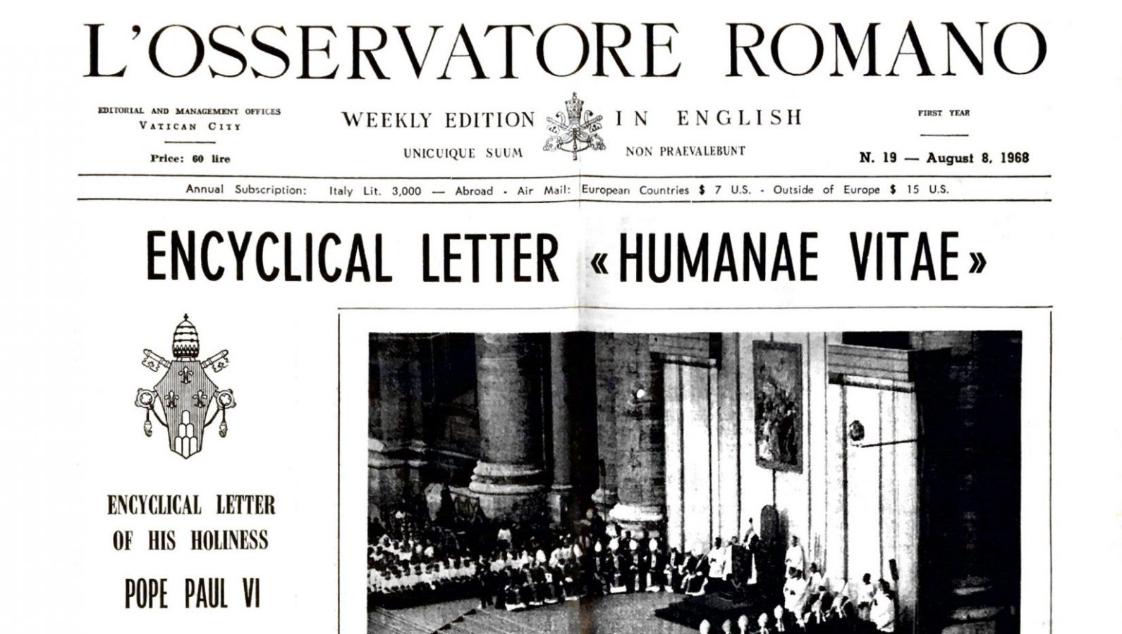 Academy's foray into 'Humanae Vitae' row a new act in an old story ...
