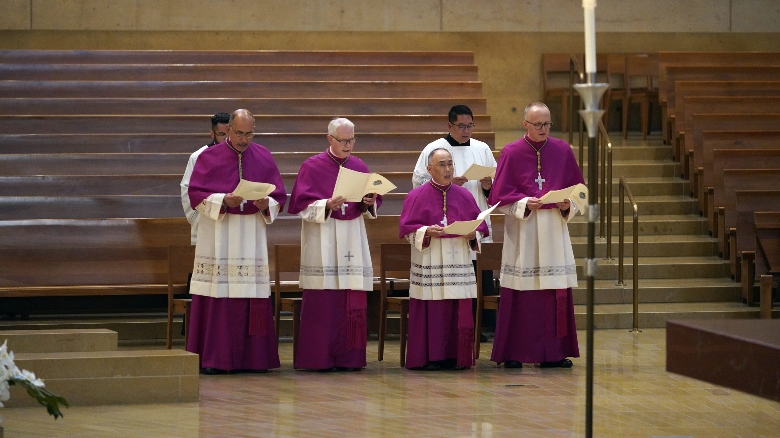 LA bishops-elect get staff, ring blessed at Vespers event