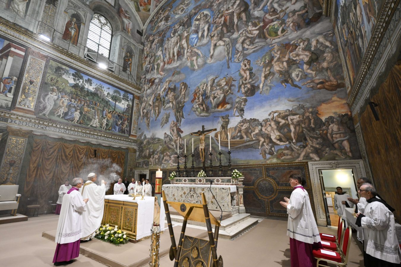 Pope Leo XIV celebrates first Mass in Sistine Chapel