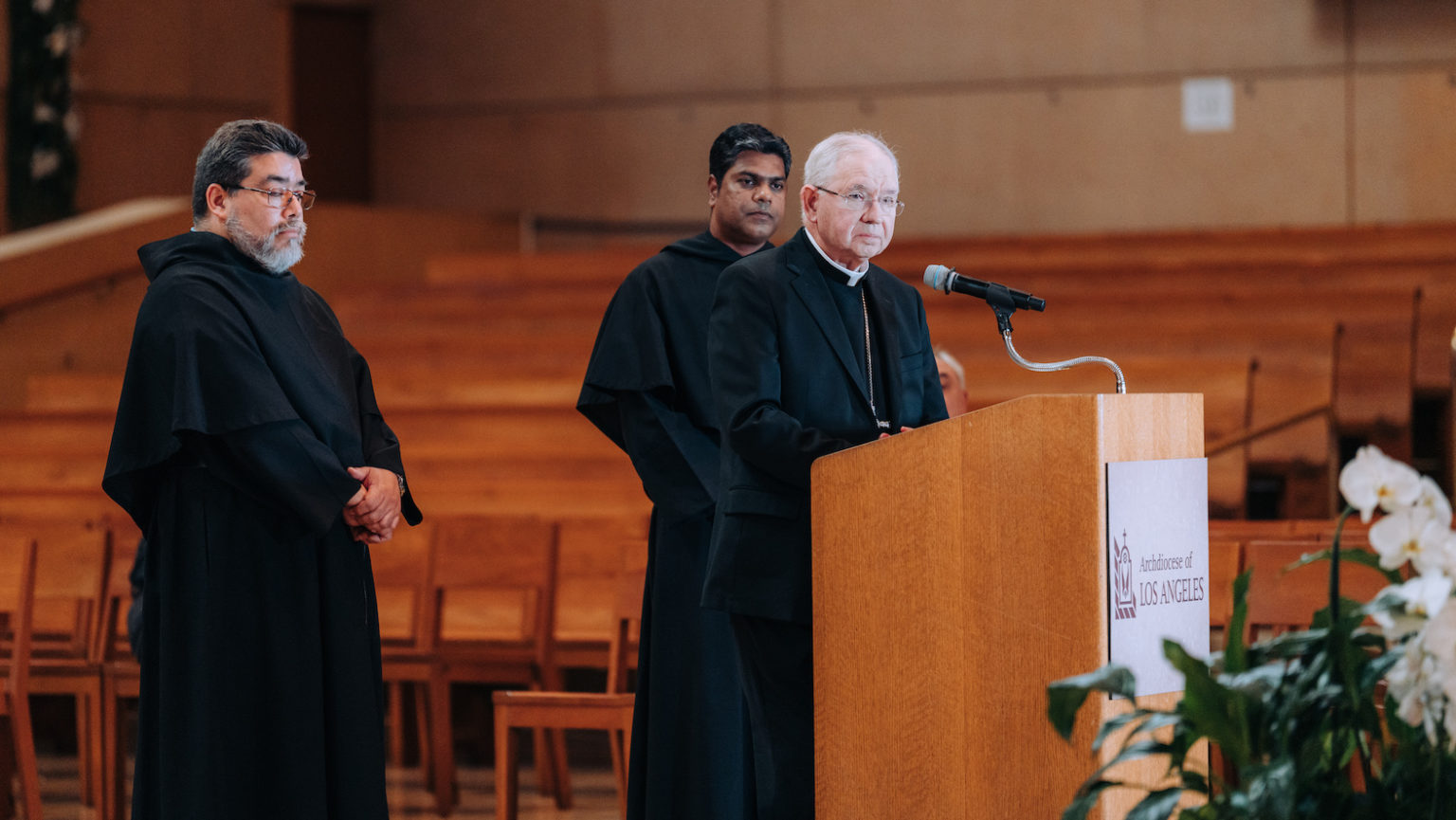 Archbishop Gomez praises Pope Leo XIV at cathedral press conference